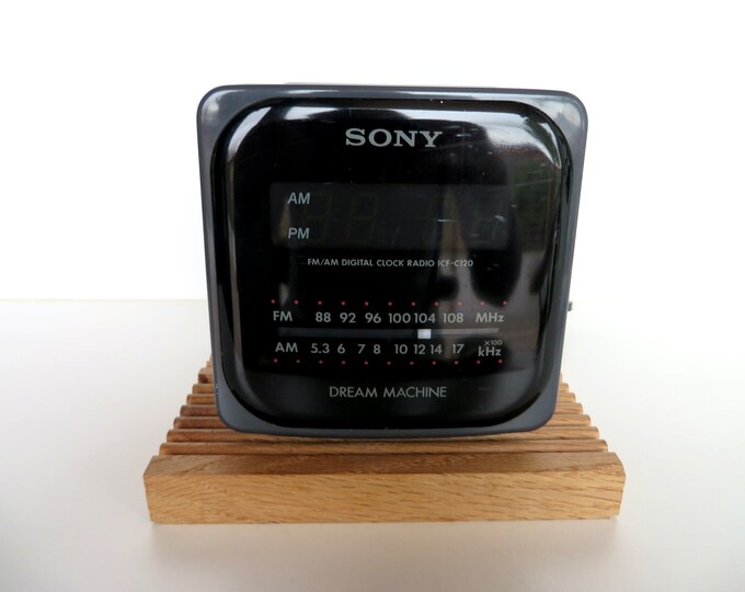Sony Dream Machine Black Cube Clock Am/fm Radio, Post Modern Sony ICF ...
