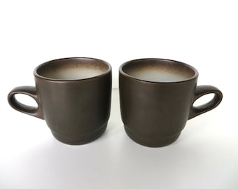 Vintage Heath Ceramics Mug in Black and Brown, Edith Heath Ceramics ...
