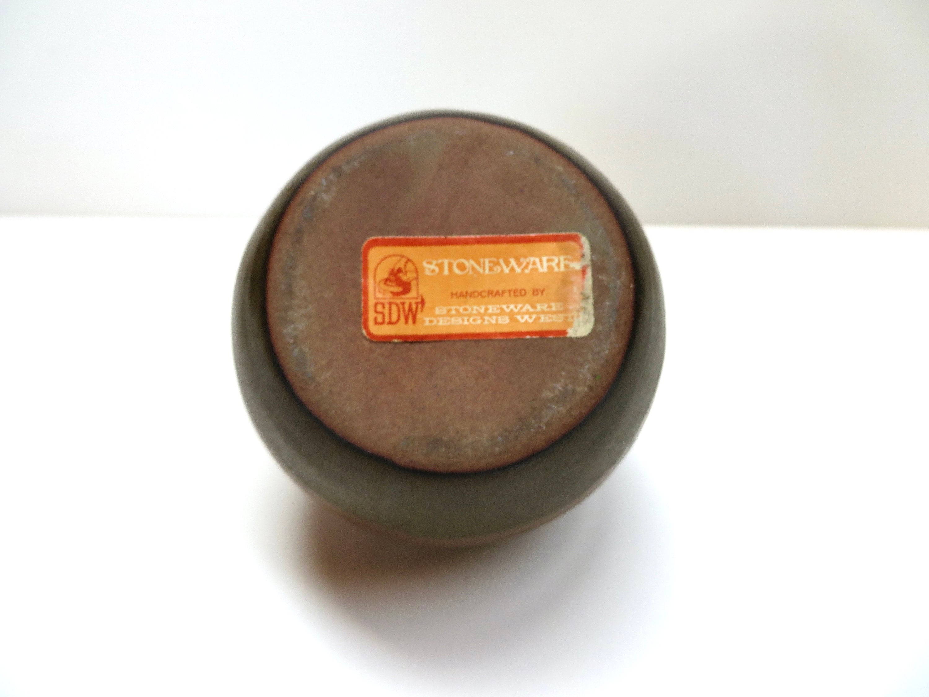 Mid Century Modern Stoneware Designs West Vase SDW Bulbous - Etsy