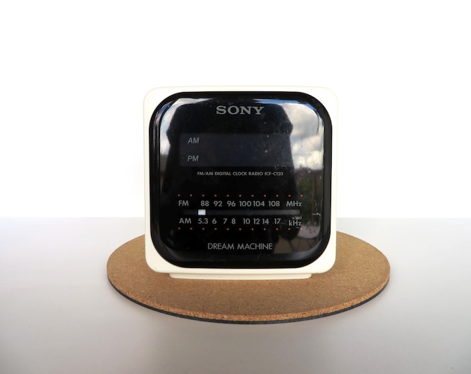 80s Sony Dream Machine White Cube Clock Am/fm Radio, Post Modern Sony ...