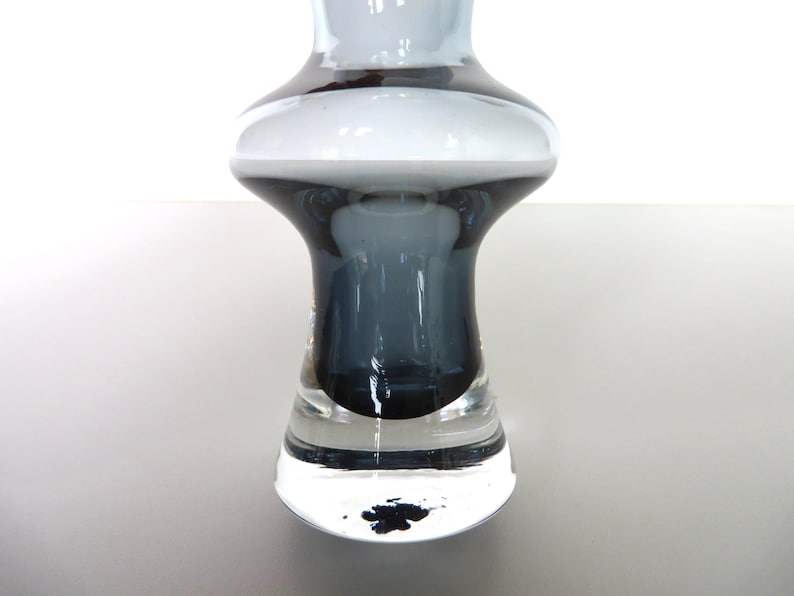 Vintage Scandinavian Style Smoke Grey Glass Vase - Etsy