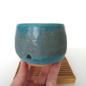 Set of 2 Studio Pottery Cups, Small Hand Made Stoneware Succulent ...