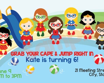 Superhero pool party | Etsy