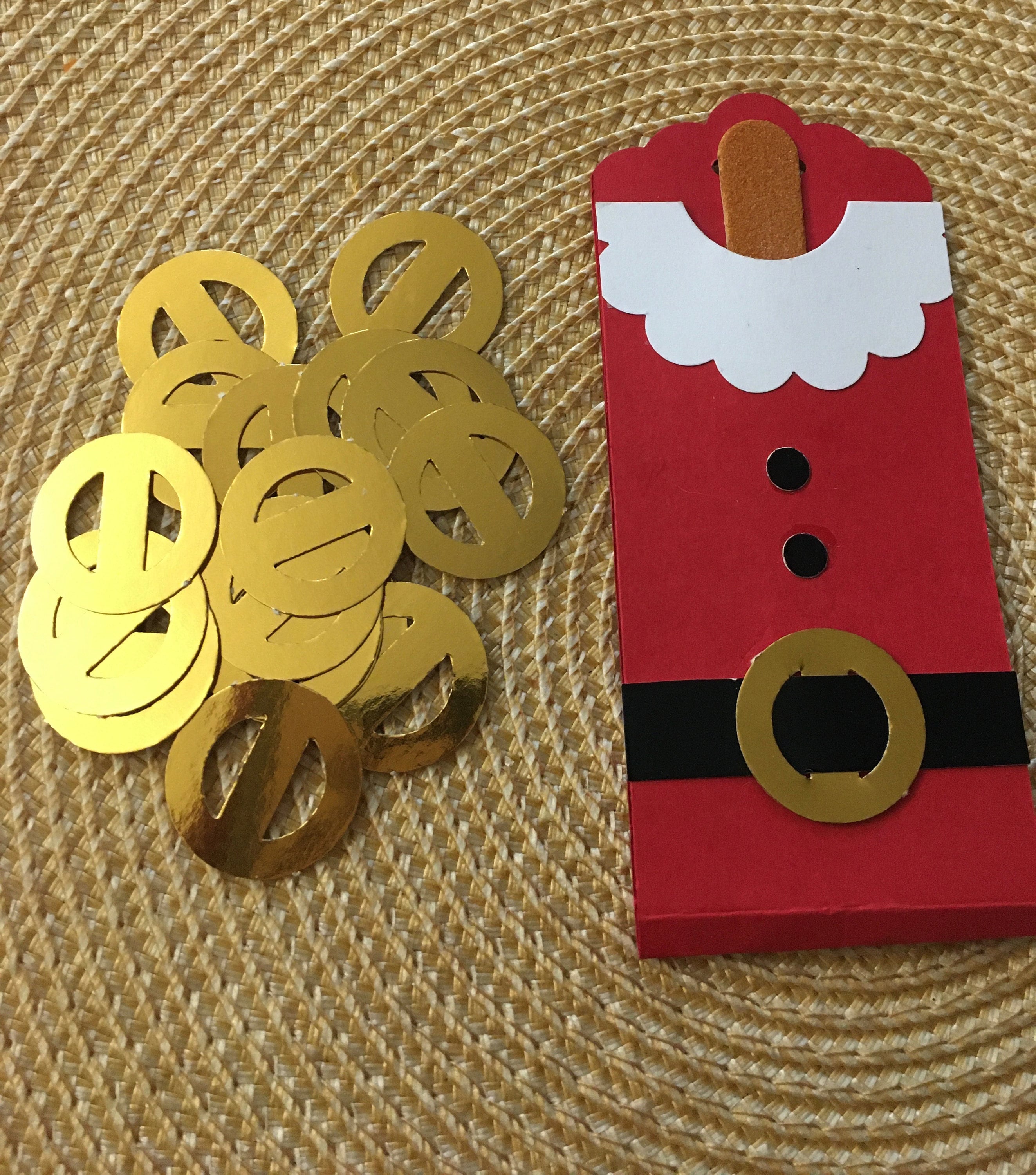 Embellishments Santa Belt Buckle 20 Paper Buckles 1 - Etsy