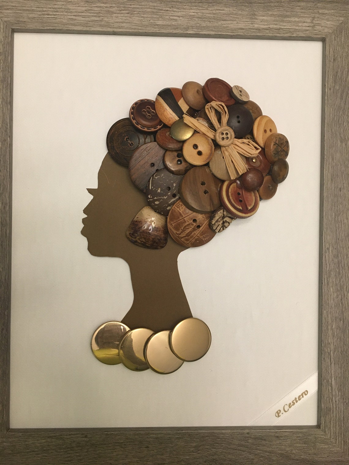 African Art, Tribal Art, Button Art, Wall Decor, African Wall Art ...