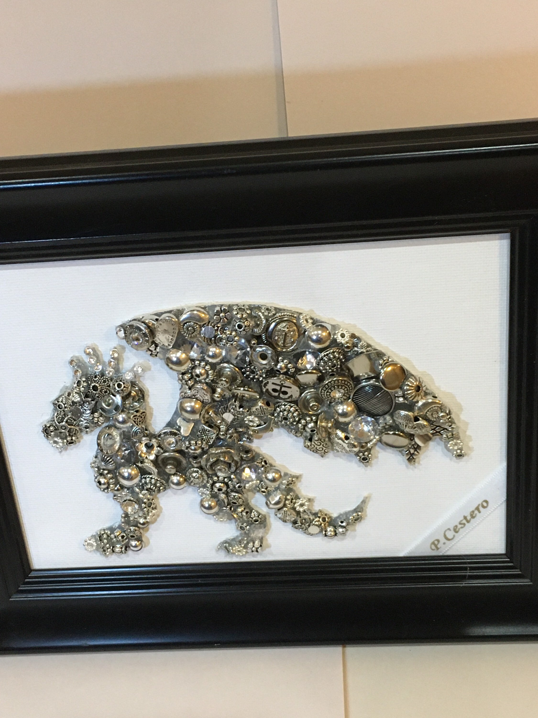 Dragon Button Artwork, Dragon Metal Art,unique Gift, Unique Art Work, 5 ...