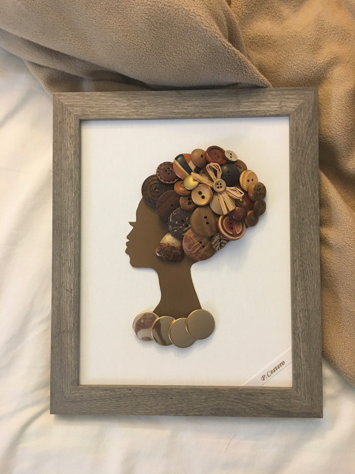 African Art Tribal Art Button Art Wall Decor African Wall - Etsy