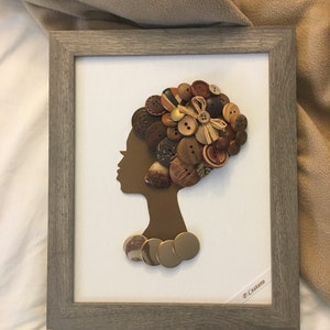 African Art Tribal Art Button Art Wall Decor African Wall - Etsy