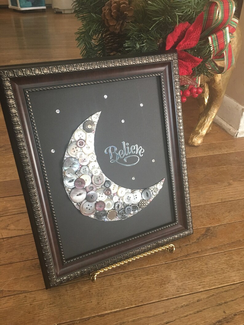 Button Art Work Moon Believemother of Pearl Buttons Unique | Etsy