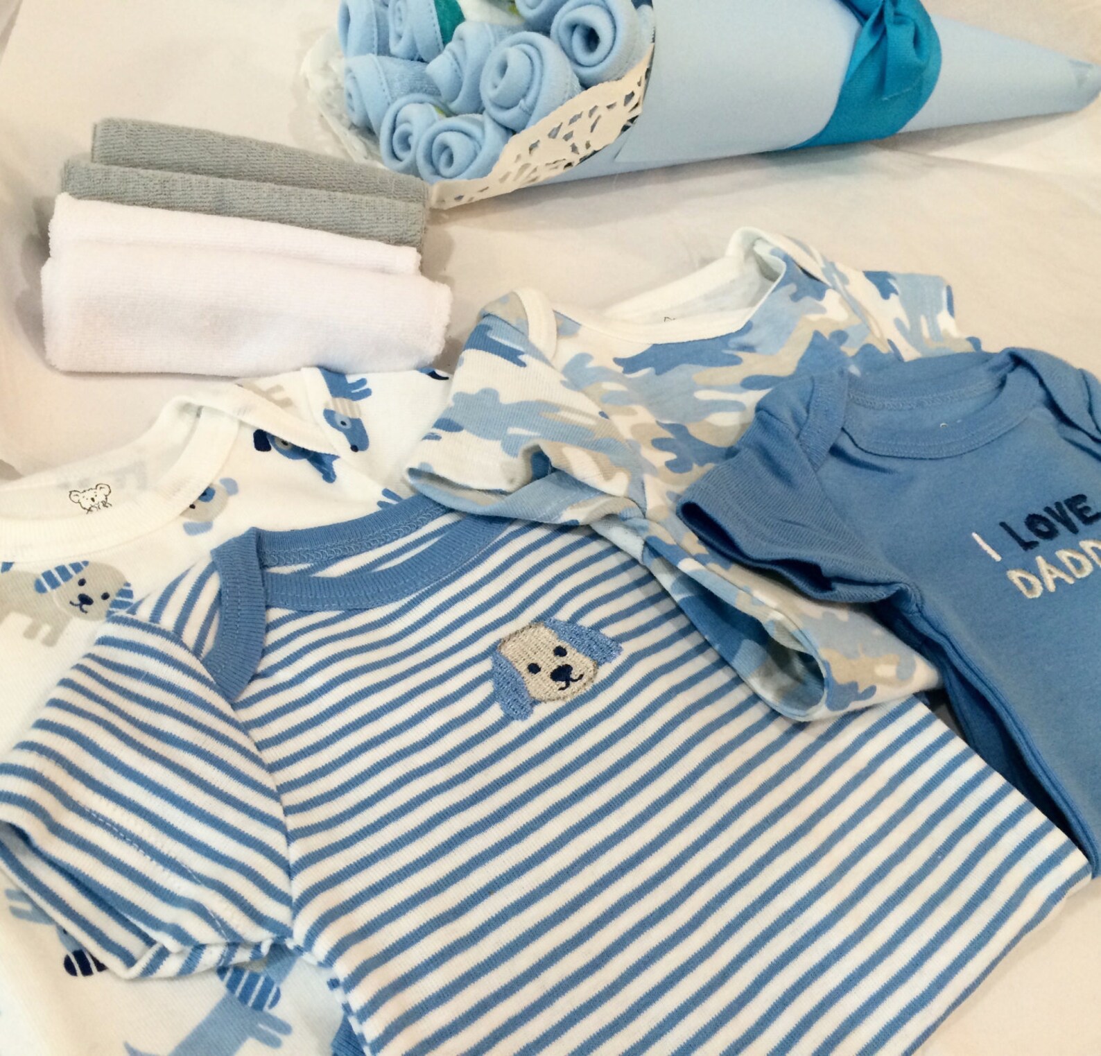 Baby Gift Set Baby Wash Cloth Bouquet Shower Gift Cupcake - Etsy