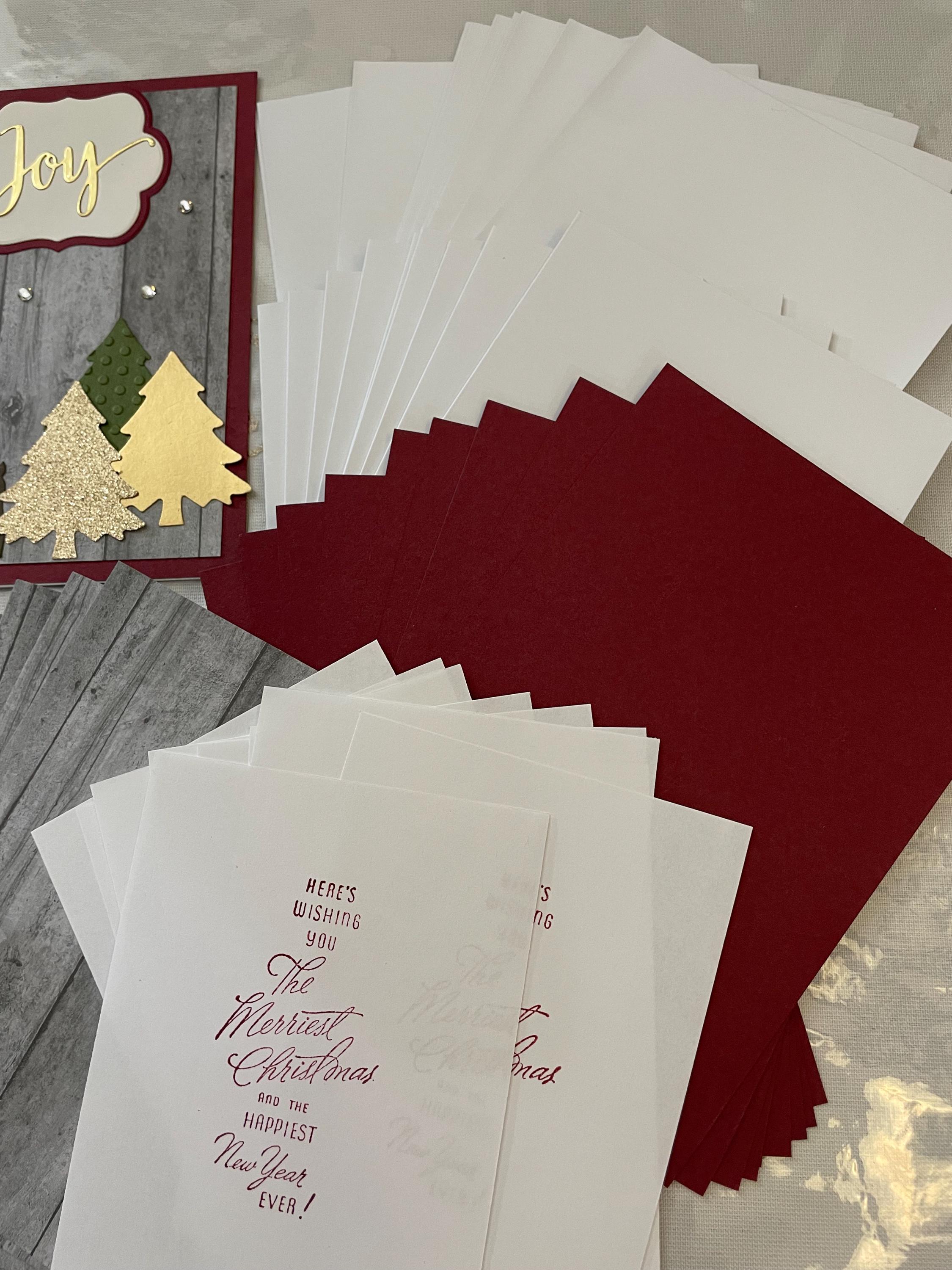 DIY Card Kit, 10 Country Cards Christmas 1 Sample + Supplies for 9 More ...