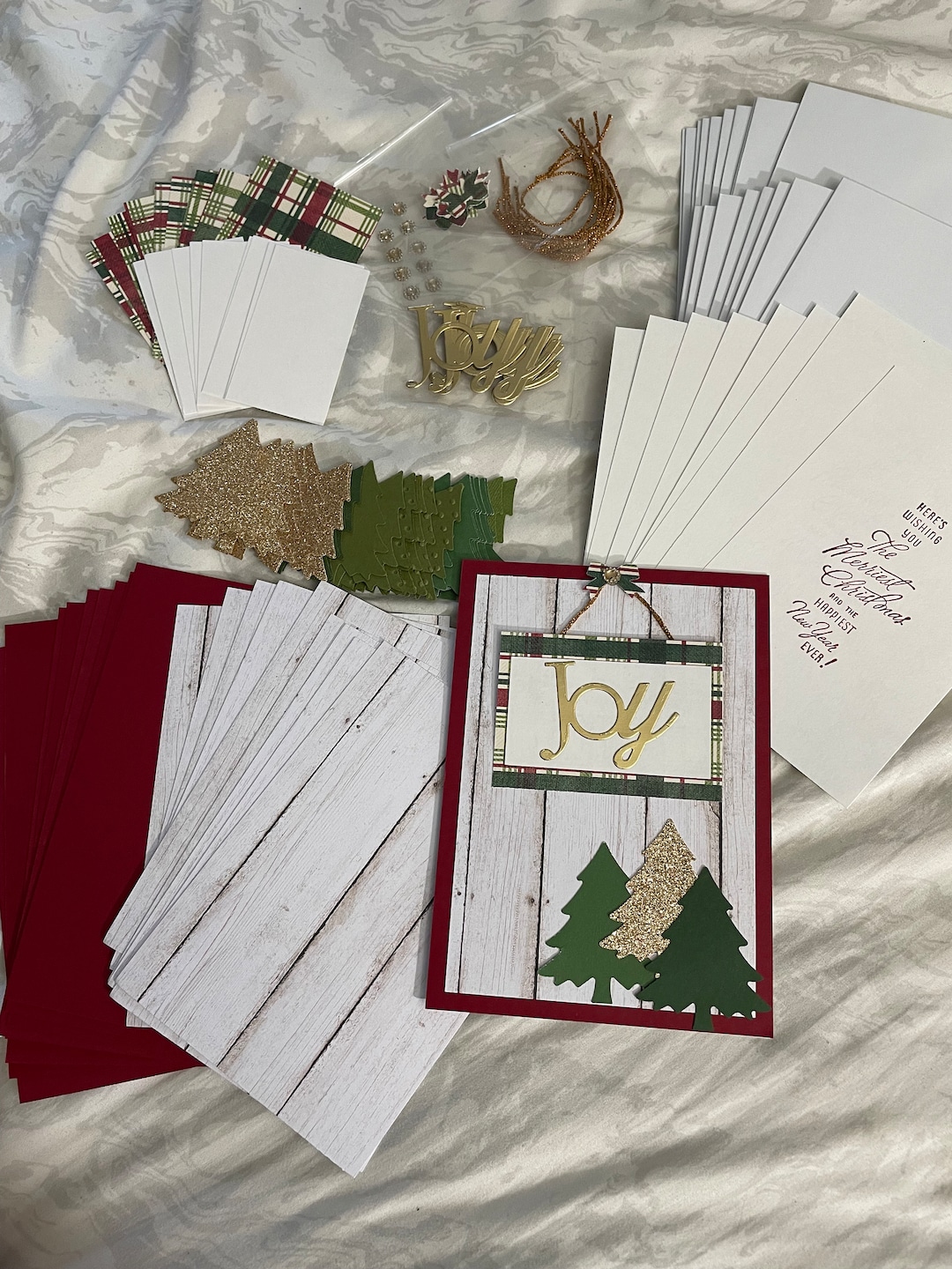 DIY Card Kit, Card Making ,10 Holiday DIY Cards, Christmas Card Making ...