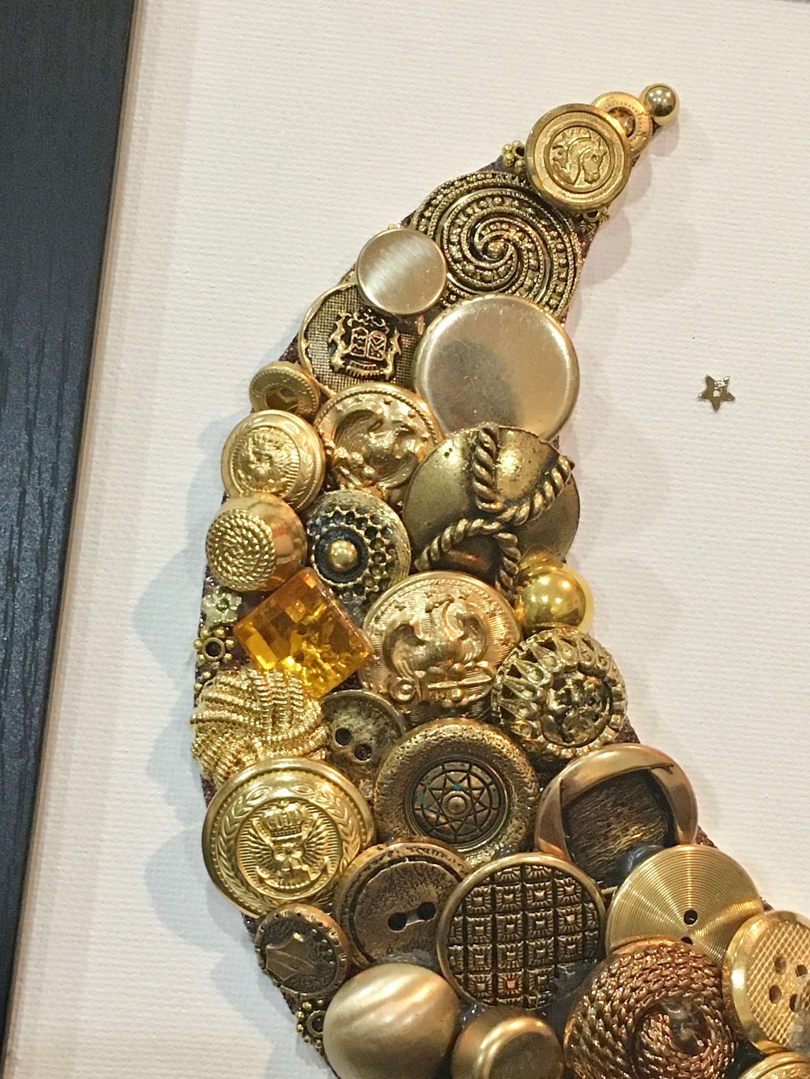 Button Artwork Moon Dream, Gold Tone Buttons, Unique Graduation Gift ...