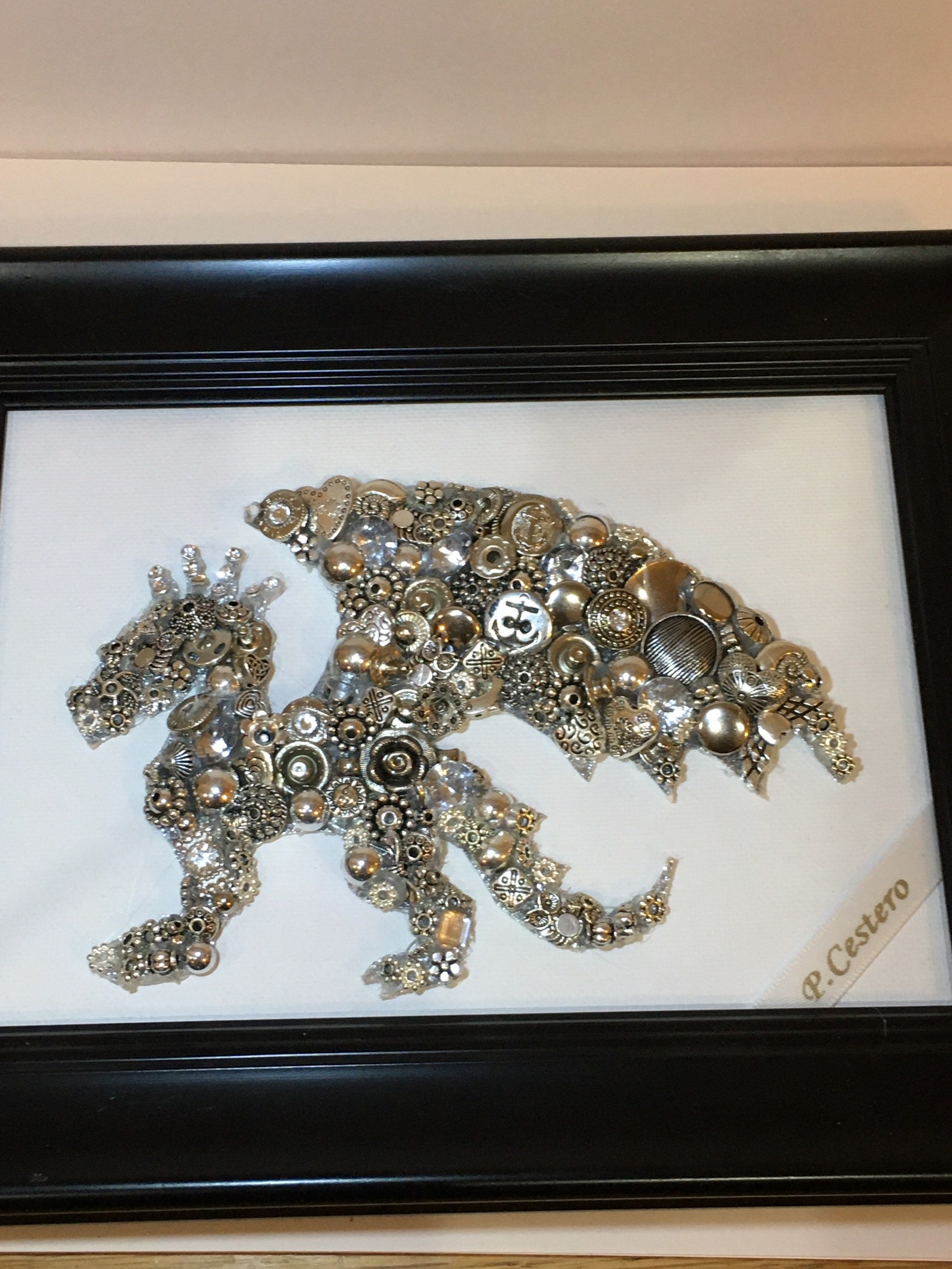 Dragon Button Artwork, Dragon Metal Art,unique Gift, Unique Art Work, 5 ...