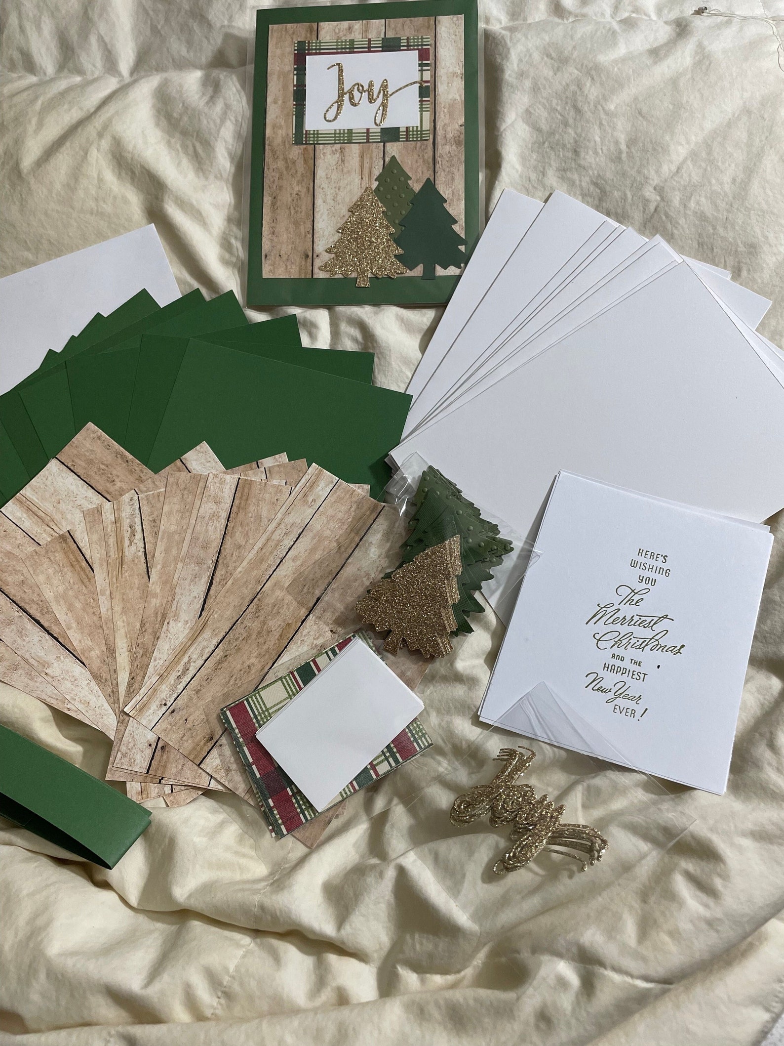 DIY Card Kit Card Making Kit 10 Handmade Country Cards Merry - Etsy