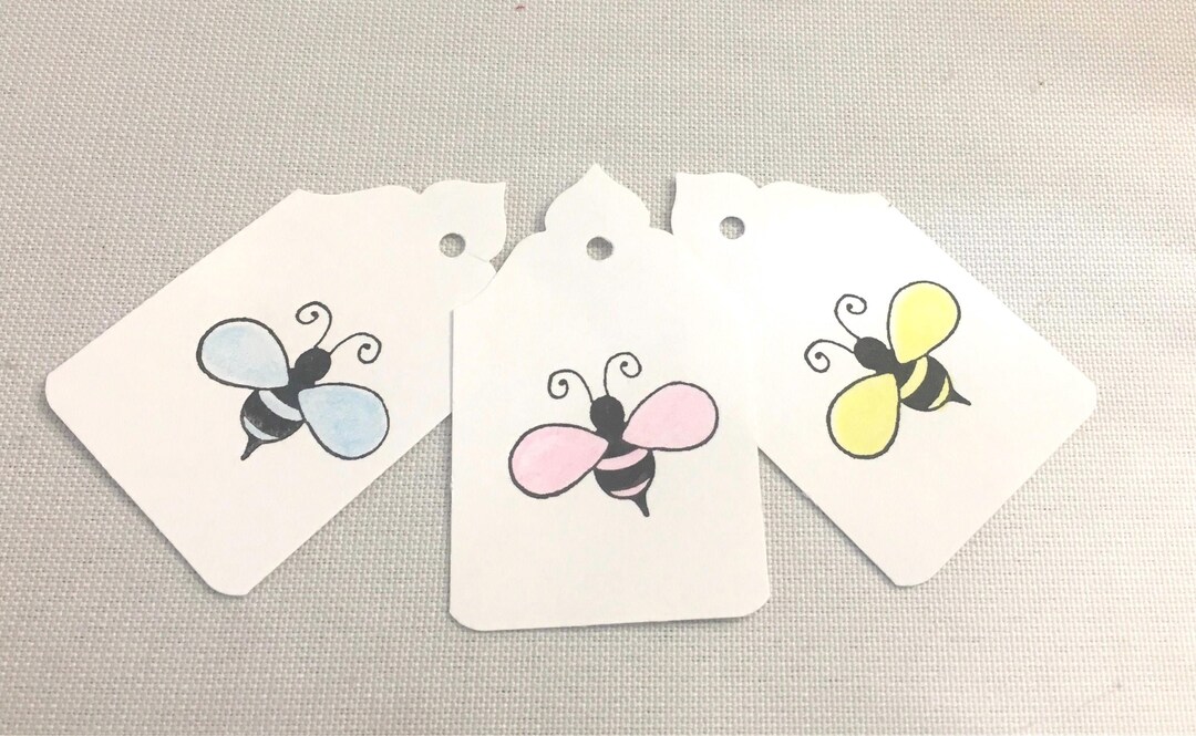 Bumble Bee Tags, Baby Shower Tags, Bee Tags, 20 Assorted Tags ...