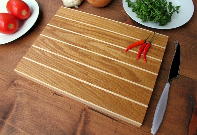 Cutting Board made with Oak and Maple Wood | Etsy
