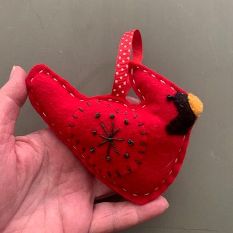 Felt Cardinal Ornament - Etsy