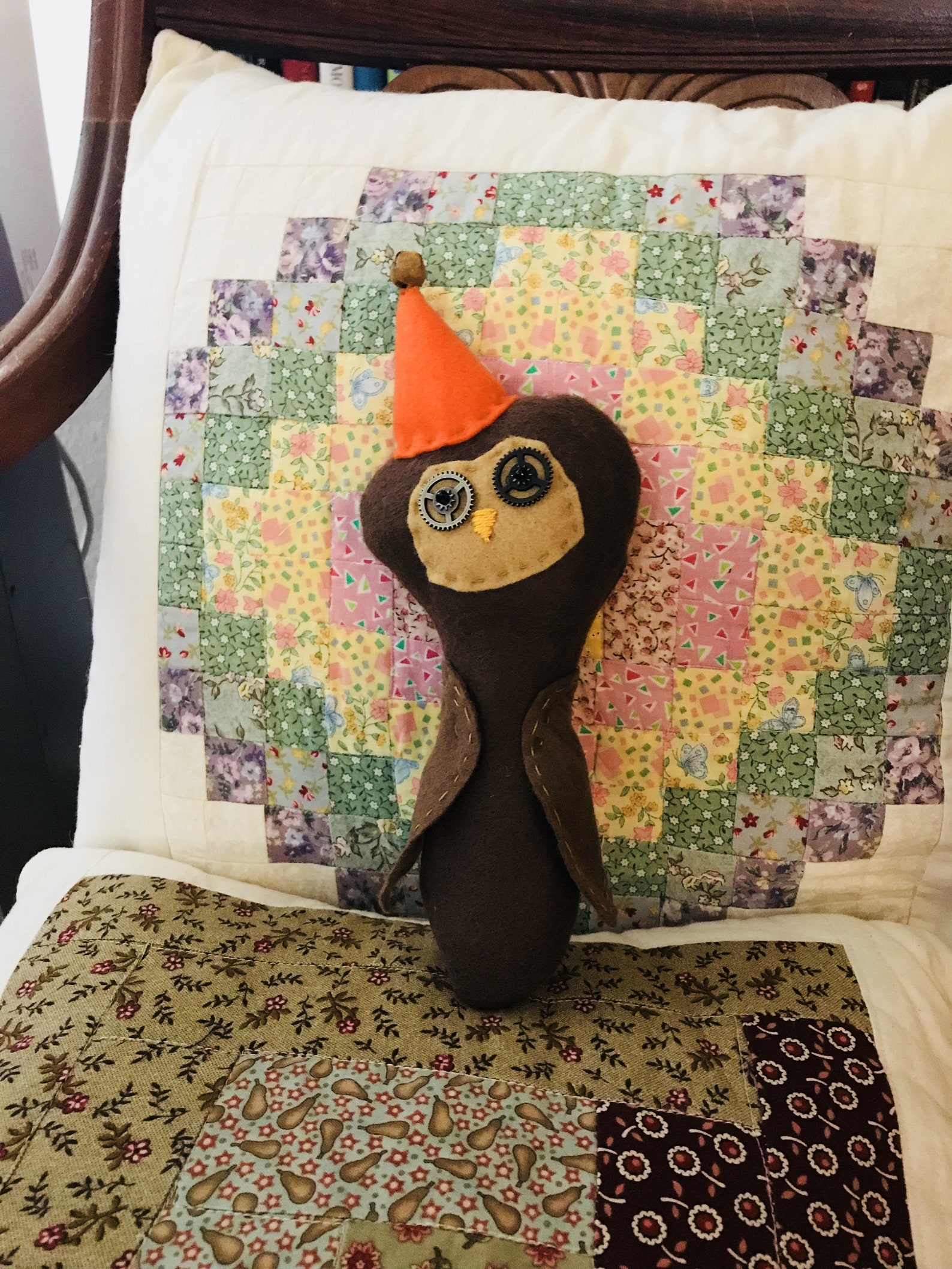 Witch Doll Hildy and Whooey Owl Folk Art Dolls - Etsy