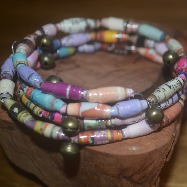 Paper Bead Bracelet - Etsy