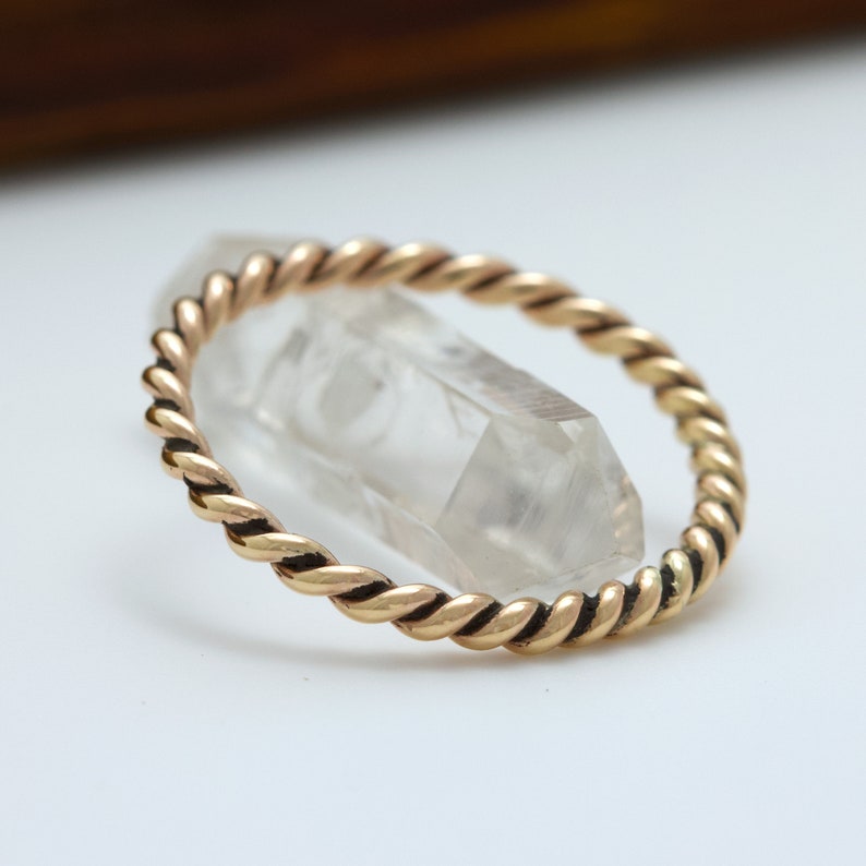 Sterling Silver Rope Ring: Braided Stacking Ring - 14K Gold Filled ...