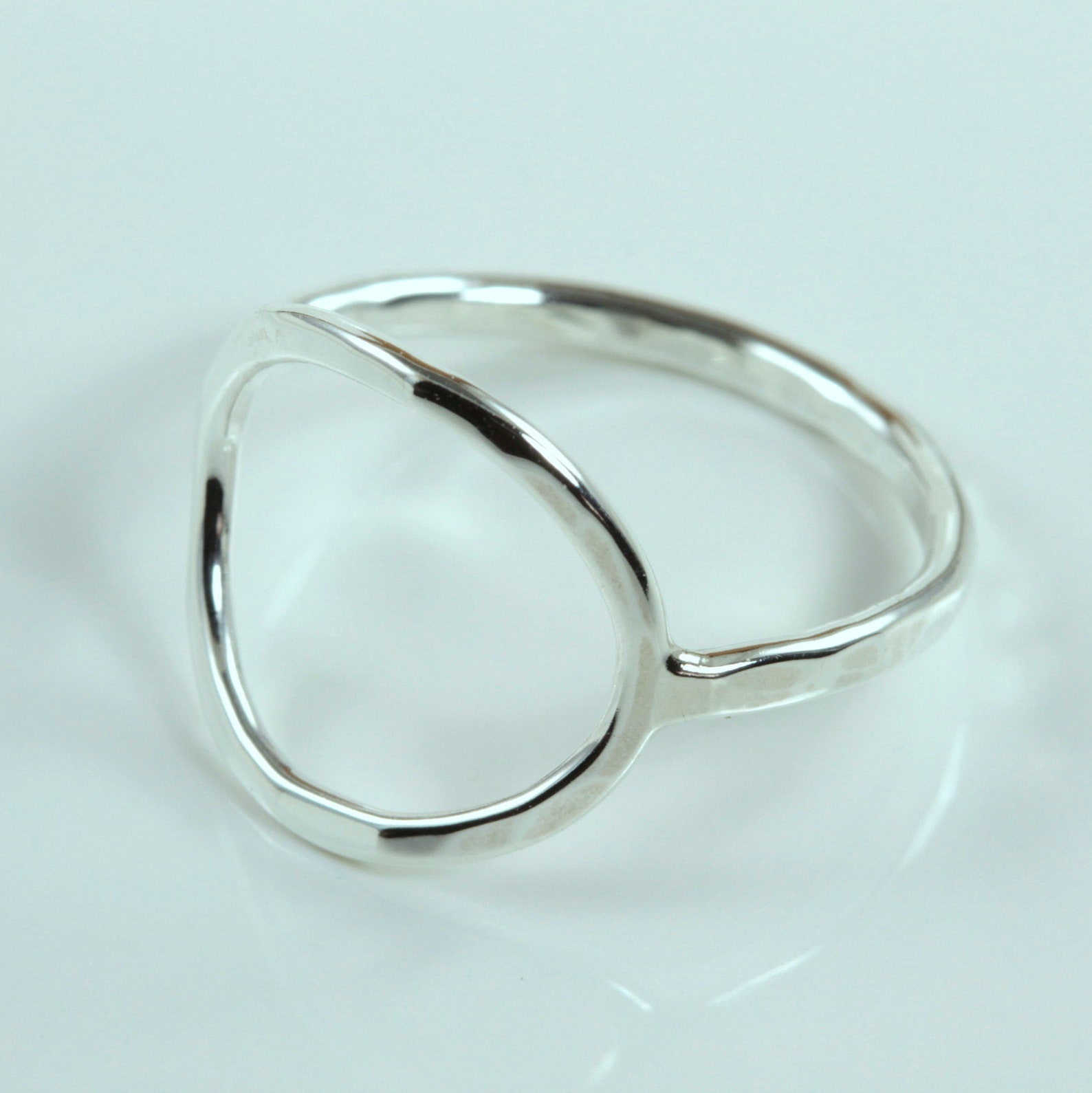 Big "o" Ring - Circle Ring - Simple Jewelry - Sterling Silver - Midi ...