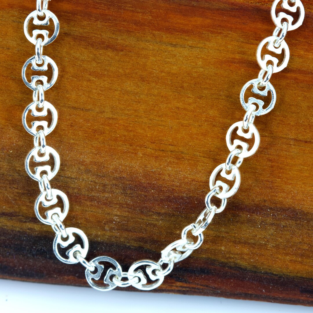 Solid Sterling Silver Disc Chain: Custom Length, Handmade Necklace - Etsy
