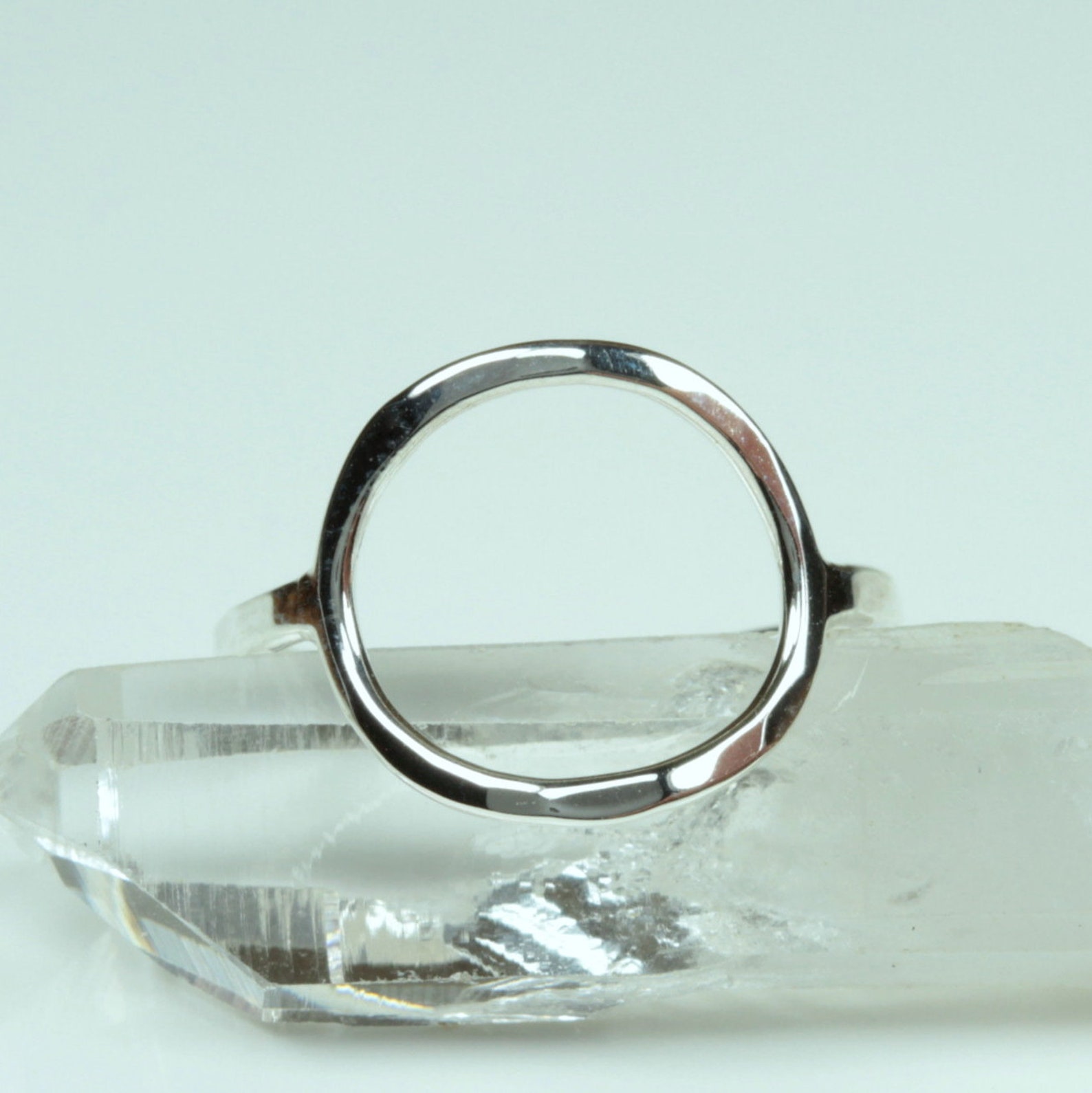 Big "o" Ring - Circle Ring - Simple Jewelry - Sterling Silver - Midi ...