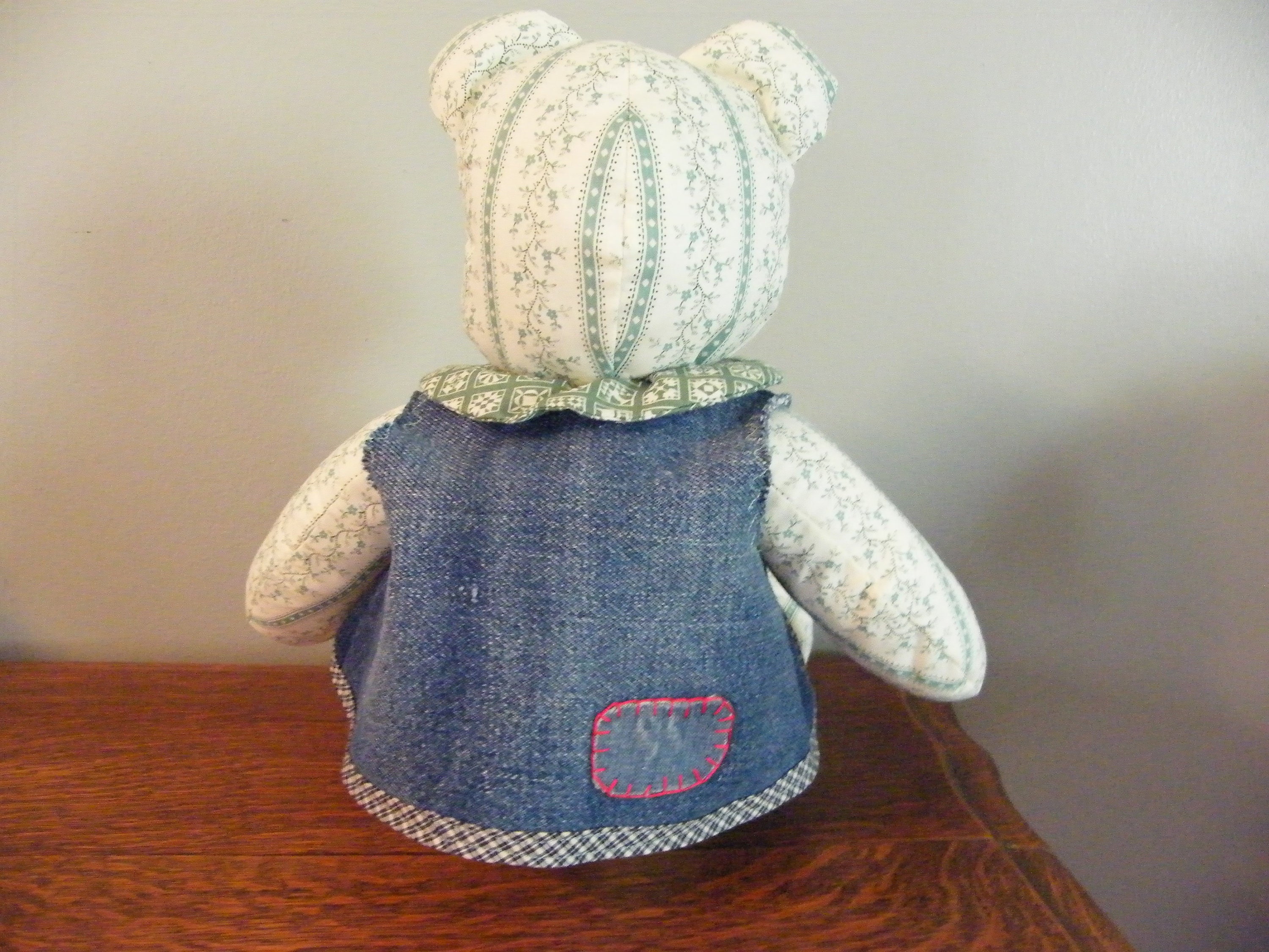 Handmade Teddy Bear, Country Stuffed Animal, Quilty Farm Bear - Etsy