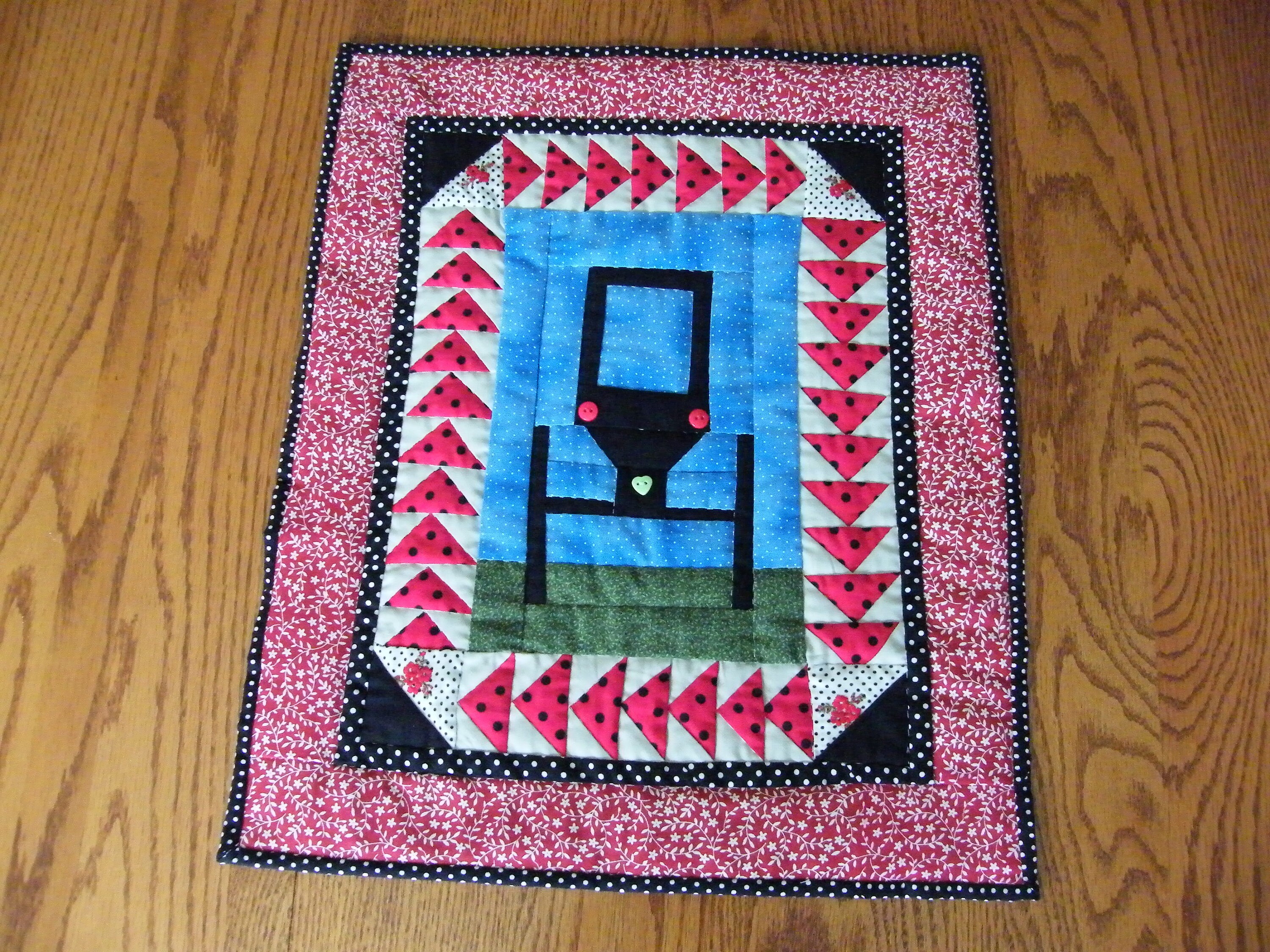 Quilted Amish Buggy Wall Hanging, Rustic Amish Wall Quilt, Primitive ...