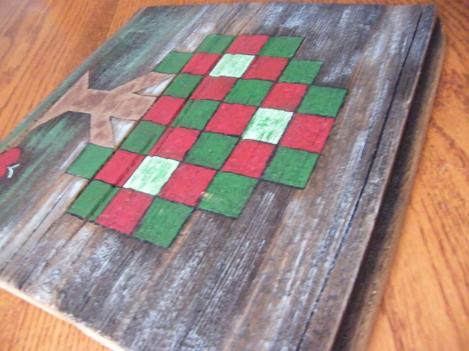 Old Barn Wood Sign, Primitive Barn Wood Art, Rustic Hand Painted Apple ...