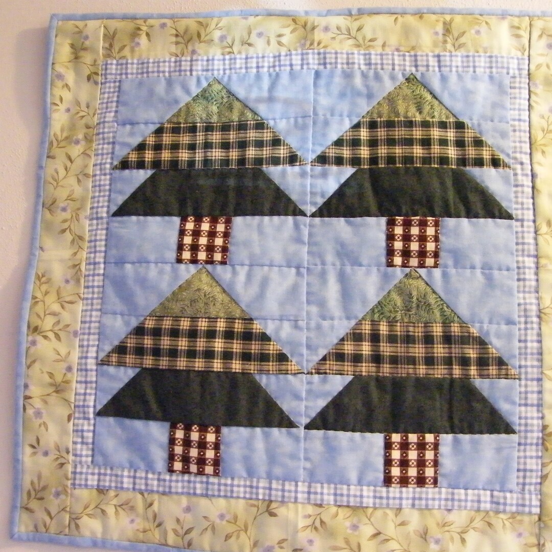 Quilted Pine Tree Wall Hanging, Quilted Pine Tree Table Topper ...