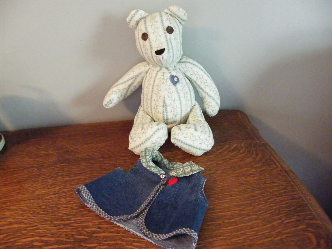 Handmade Teddy Bear Country Stuffed Animal Quilty Farm Bear - Etsy