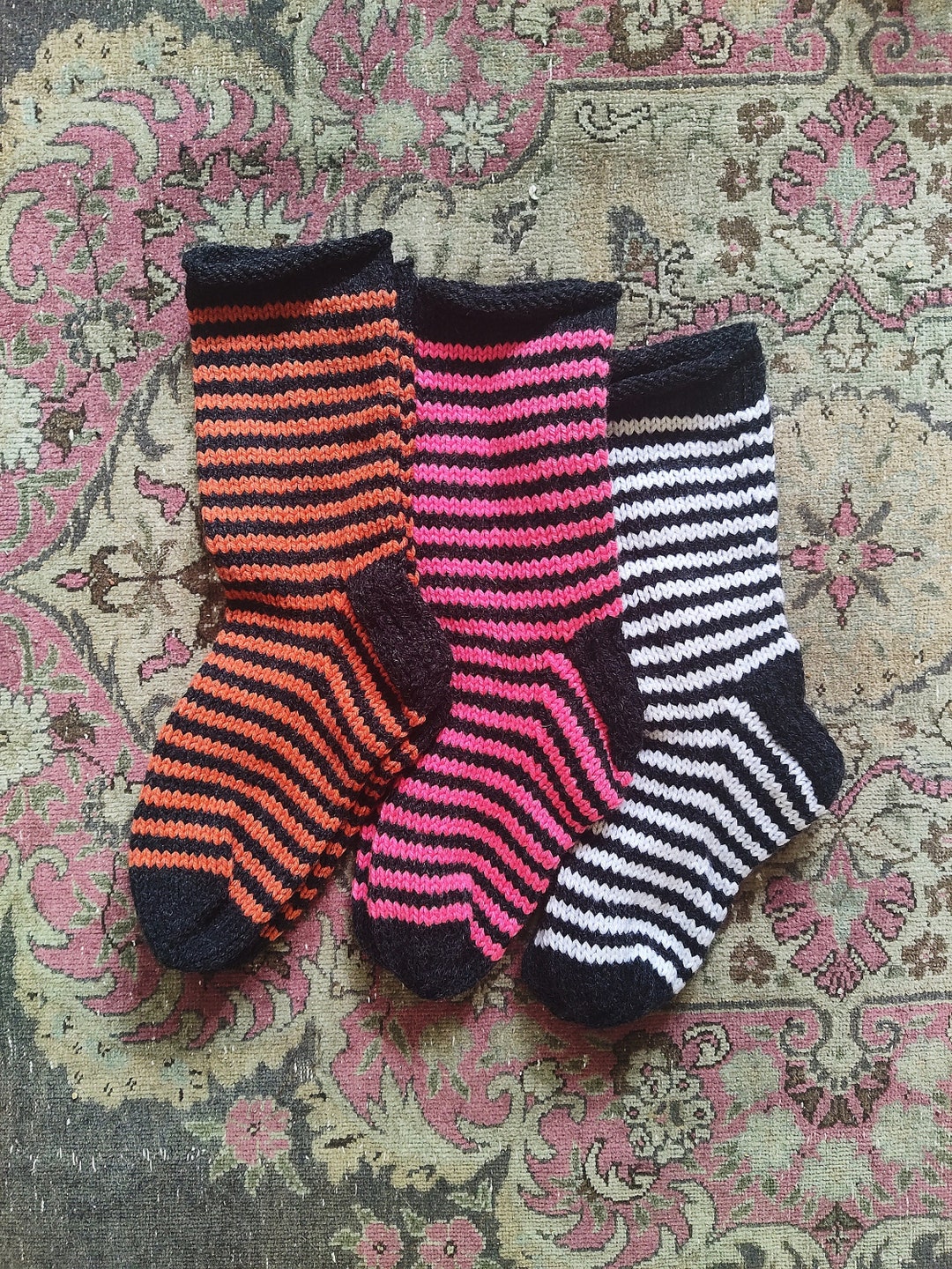 Striped House Socks Knitting Pattern - for Men and Women - Digital ...