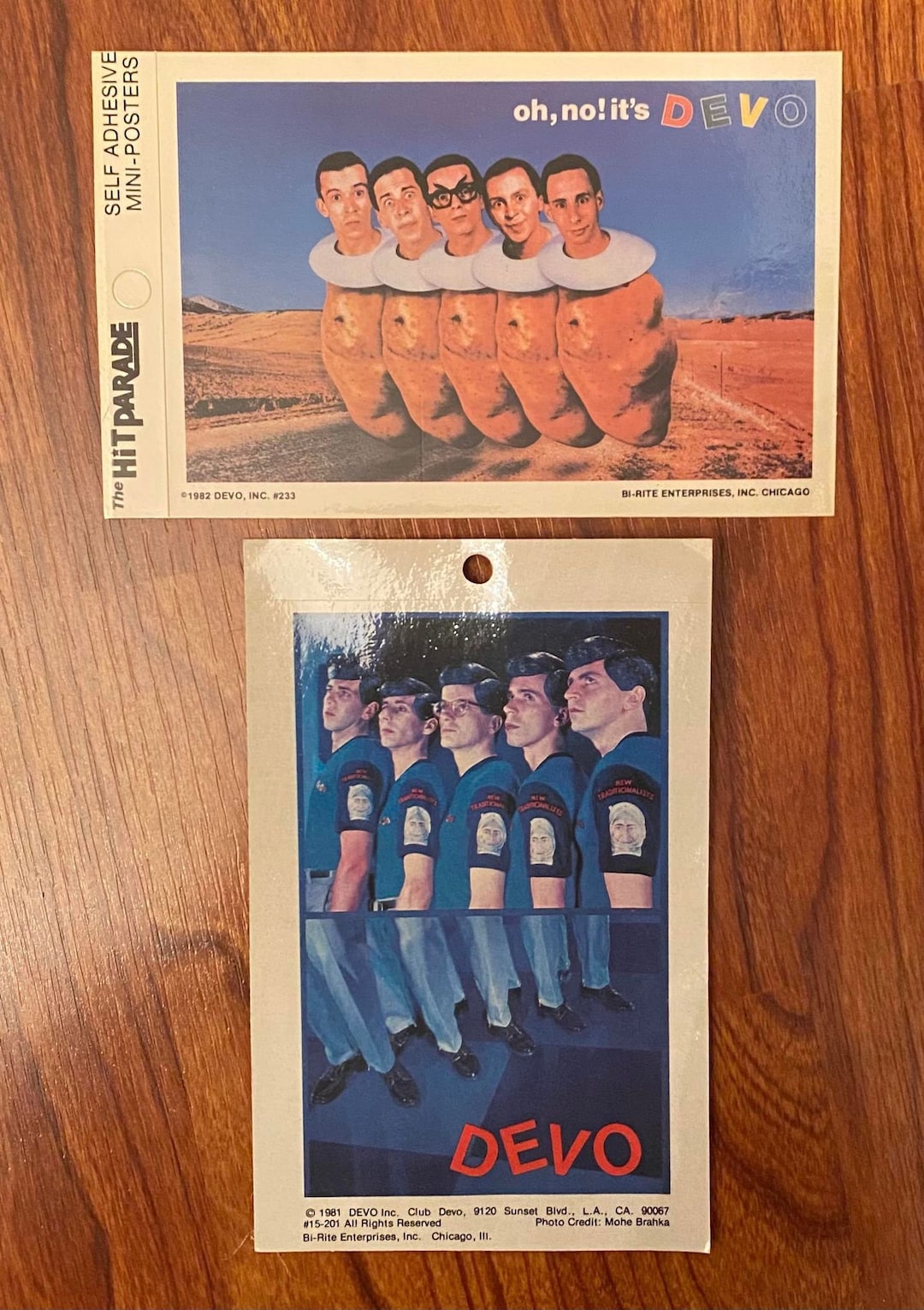 Vintage 1982 DEVO Hit Parade Mini-poster Stickers - Unused Store Stock ...