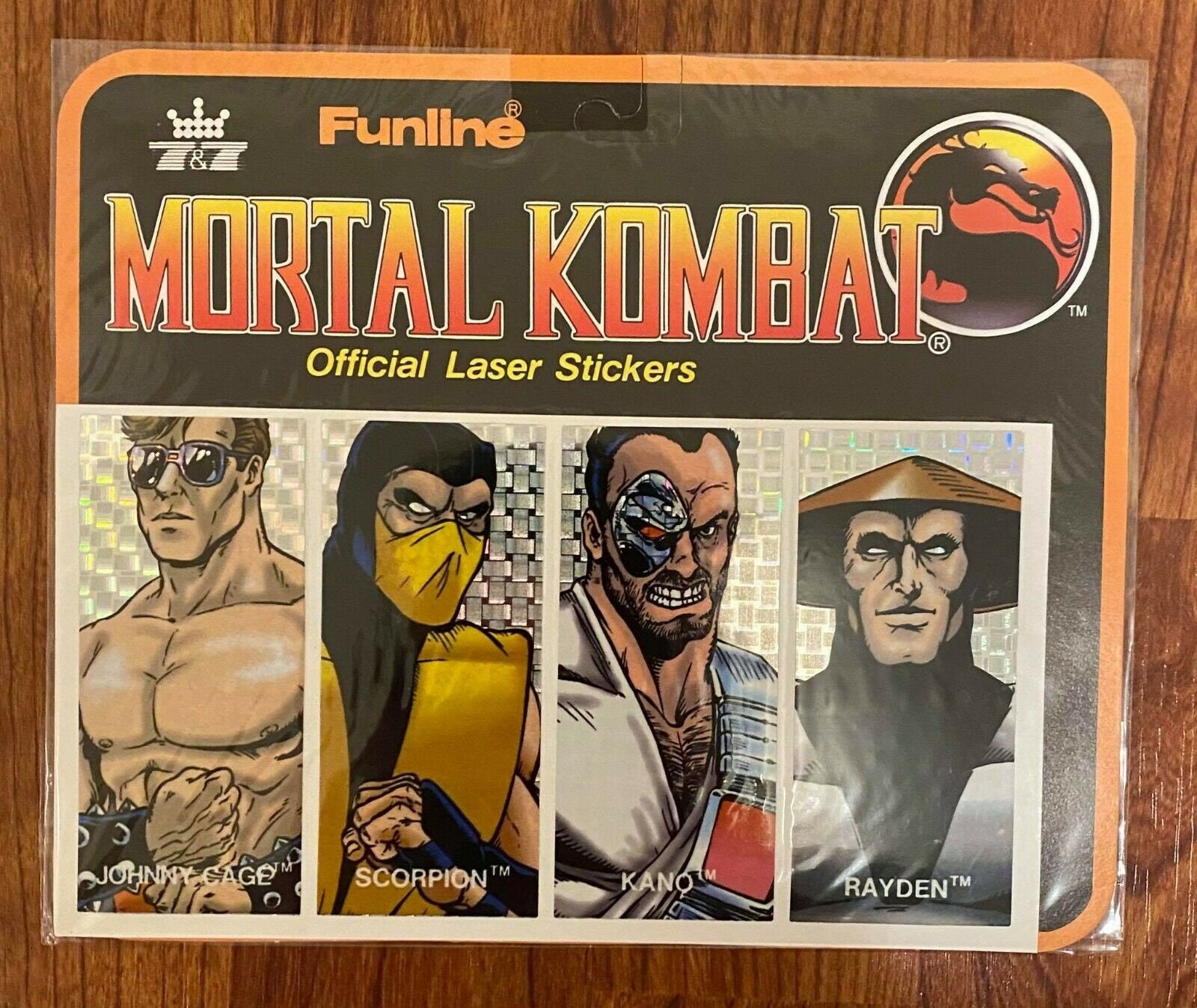 Mortal Kombat Official Laser Stickers Set #2 - Funline 1992 - Unused ...