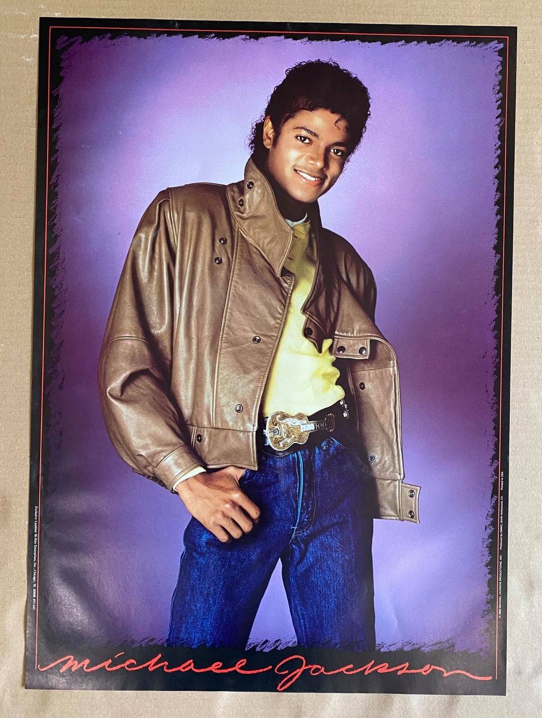Vintage & Original 1983 Michael Jackson 20" X 28" Bi-rite Poster Unused ...