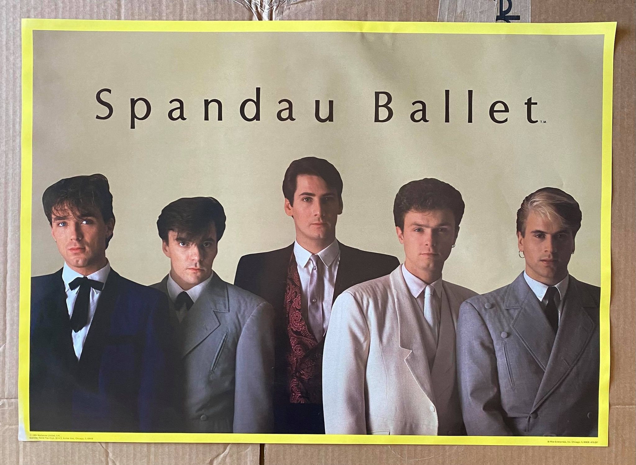 Vintage & Original 1984 Spandau Ballet 20" X 28" Poster Unused Bi-rite ...