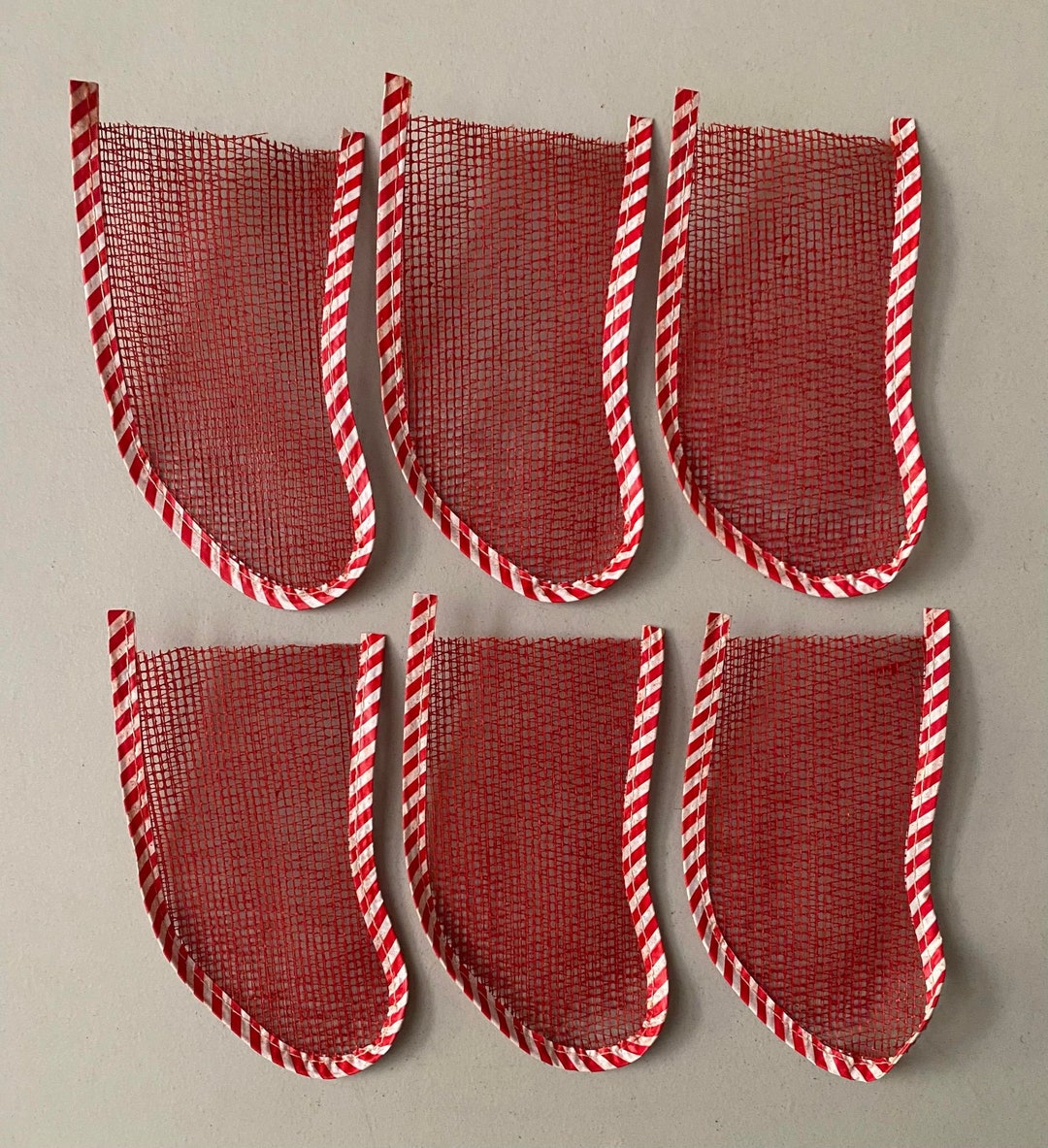 Vintage Set of 6 1950s Christmas Candy Stockings - Old Store Stock - Etsy