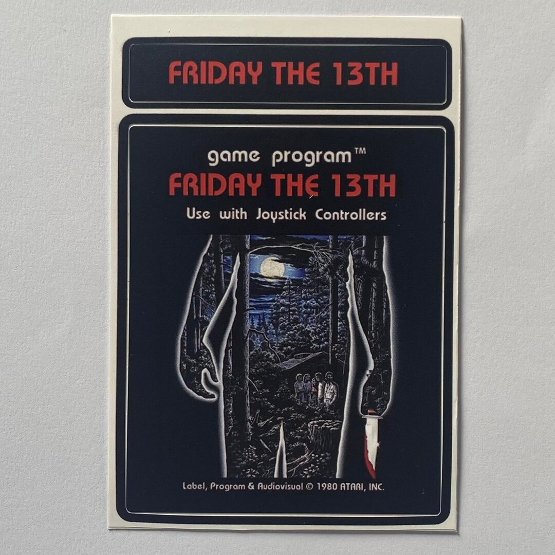 Custom Atari 2600 Friday the 13th Video Game Cartridge Label - Etsy