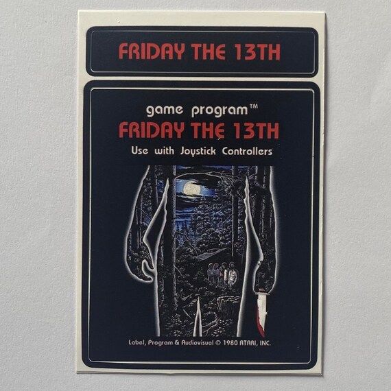 Custom Atari 2600 Friday the 13th Video Game Cartridge Label - Etsy