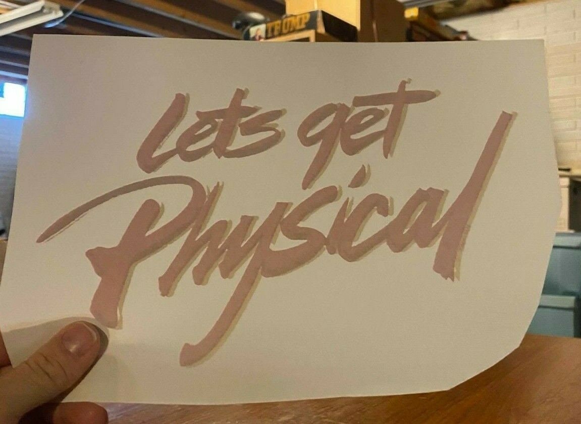 Vintage & Original 1980s Let's Get Physical T-shirt Transfer Olivia ...