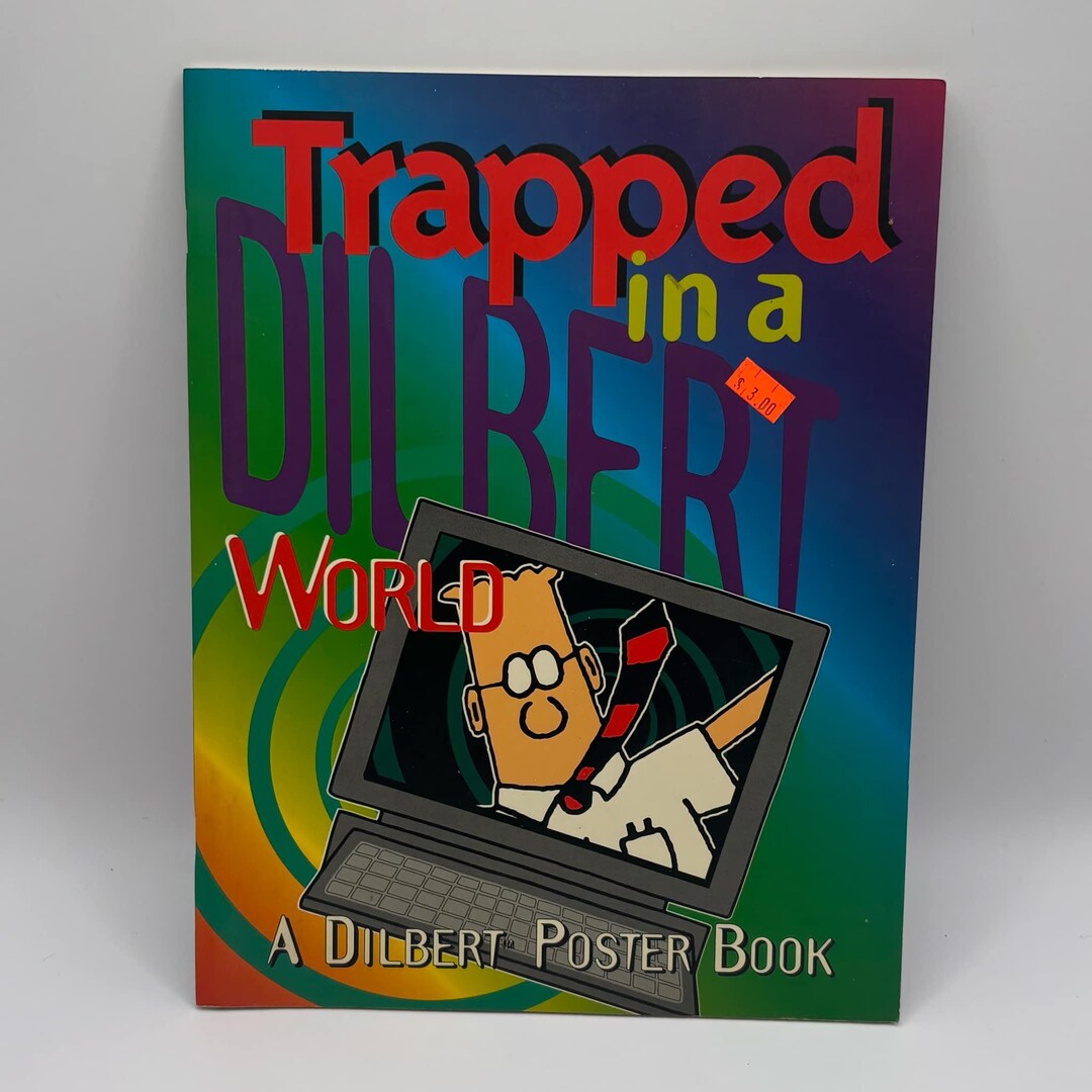 Trapped in a Dilbert World Poster Book - Scott Adams - Unused 1996 - Etsy