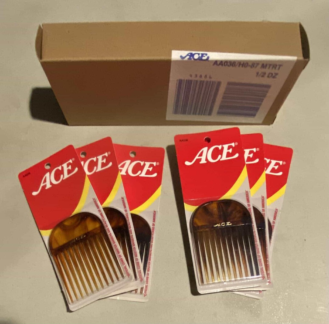 Vintage Retail Case of 6 1989 Ace Goody Tortoiseshell Hair Lift Picks ...