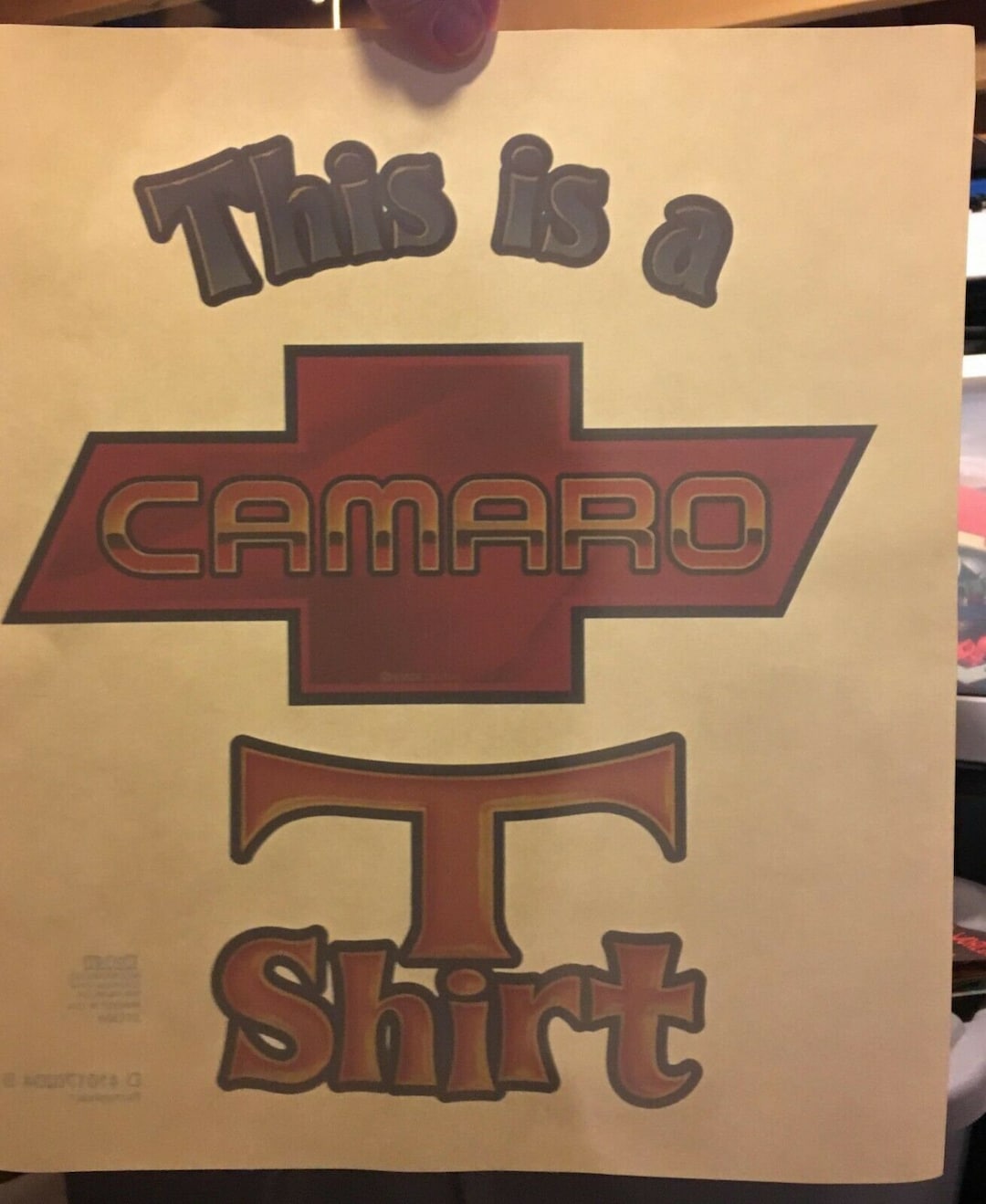 Vintage & Original Roach Chevy Camaro T-shirt Transfer - Etsy