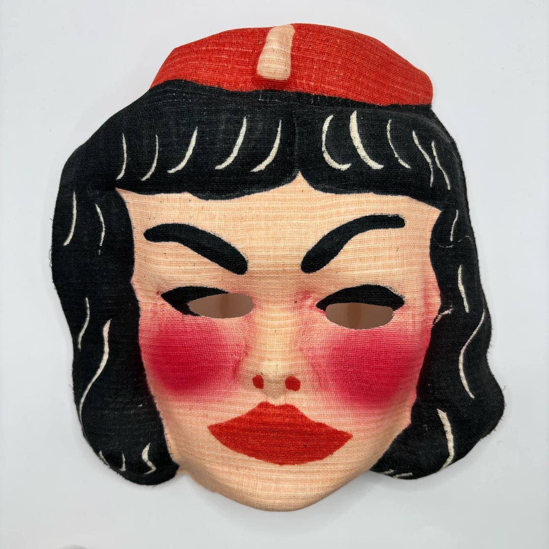Vintage & Unused 1940s Gauze Woman Halloween Costume Mask - Etsy