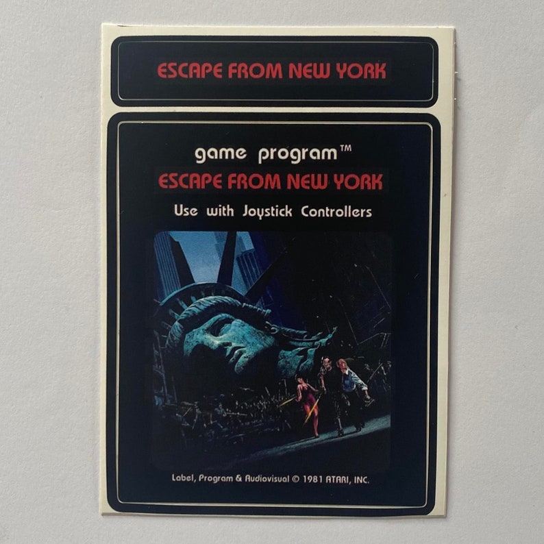 Custom Atari 2600 Escape From New York Video Game Cartridge - Etsy