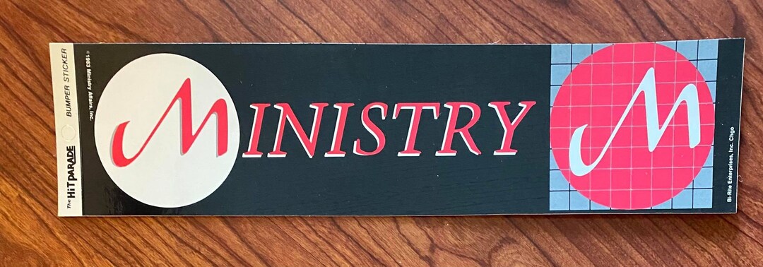 Vintage 1983 Ministry Hit Parade Bumper Sticker - Unused Store Stock - Etsy