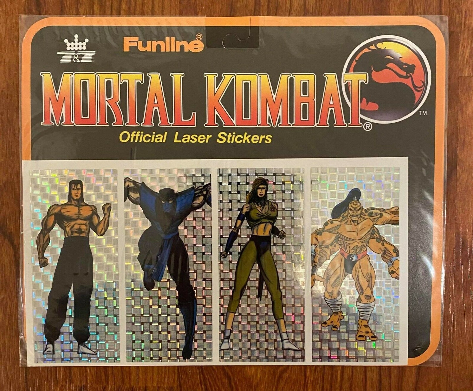 Mortal Kombat Official Laser Stickers Set #3 - Funline 1992 - Unused ...