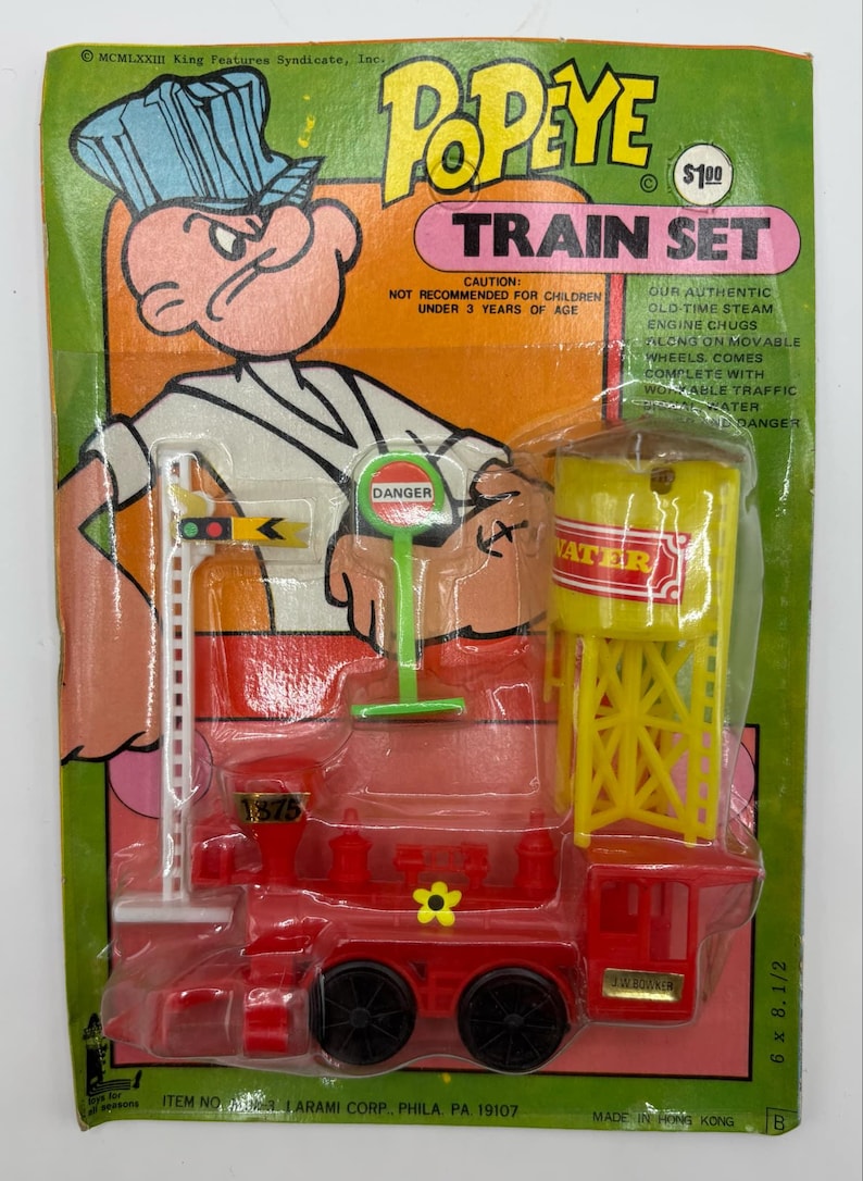 Vintage Popeye Train Set - Larami Toys 1973 - Hong Kong - Etsy